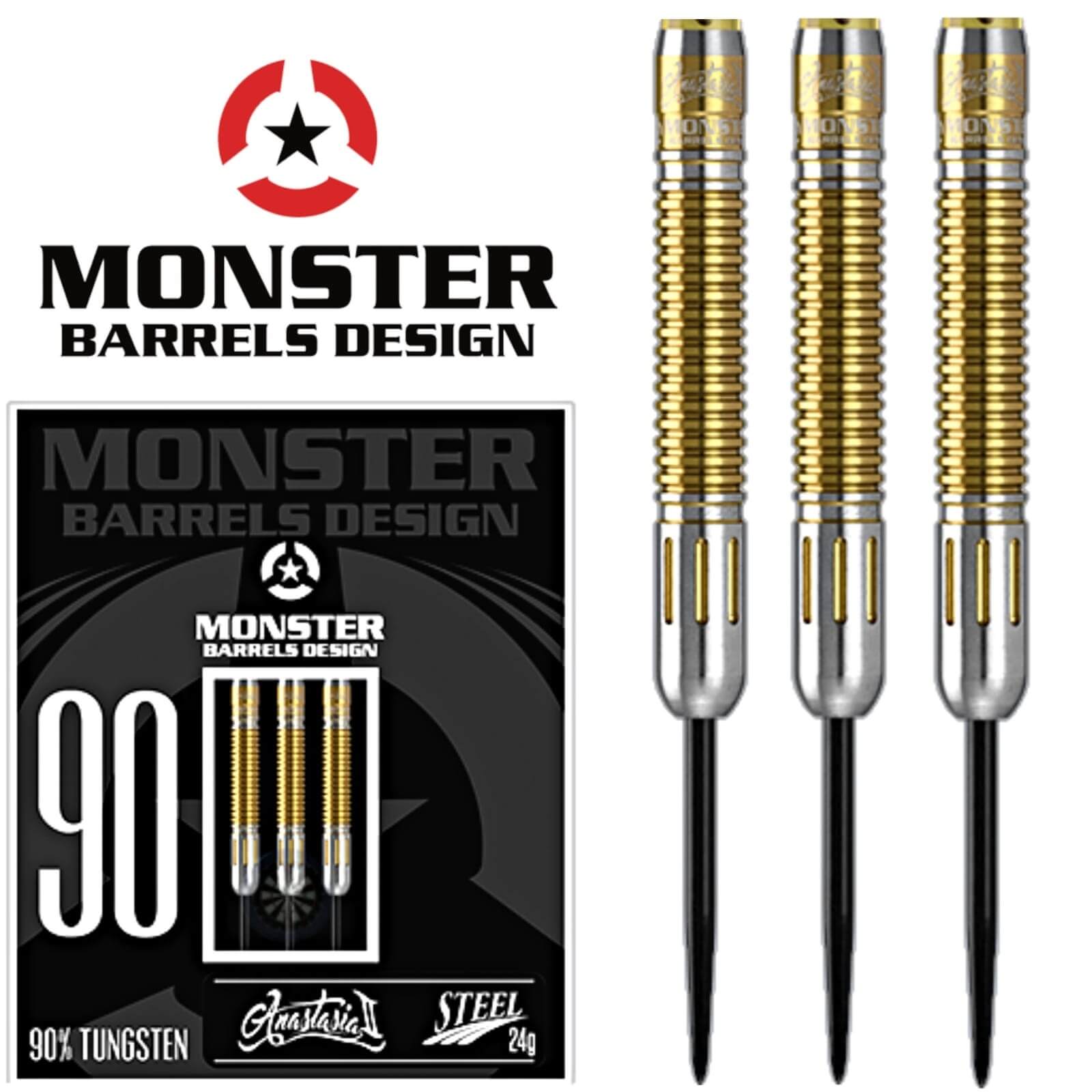 Monster Anastasia Dobromyslova Gold 90% Dartpijlen 24 Gram - Mcdartshop.nl